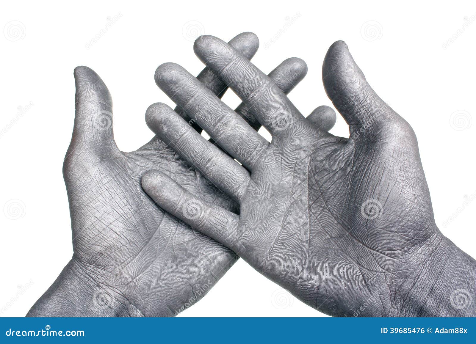 Silver hands stock photo. Image of religion, grace, person - 39685476