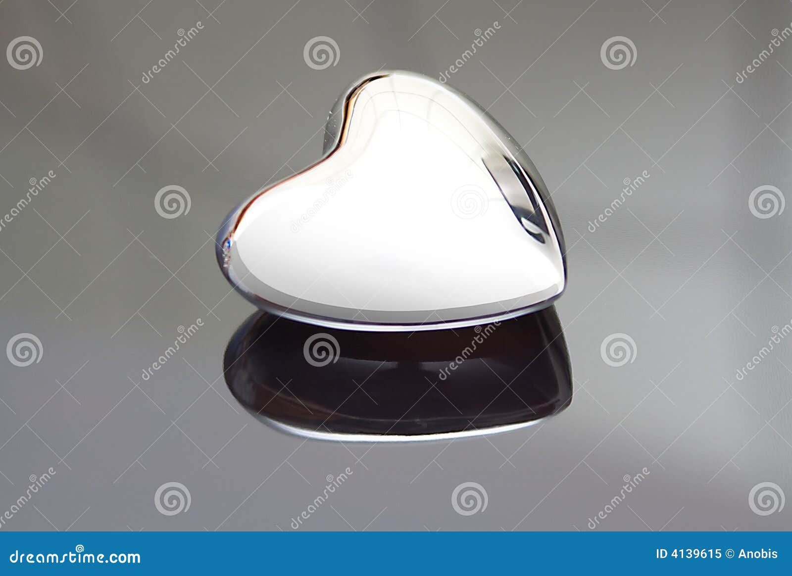 Silver heart stock image. Image of mould, reflection, present - 4139615