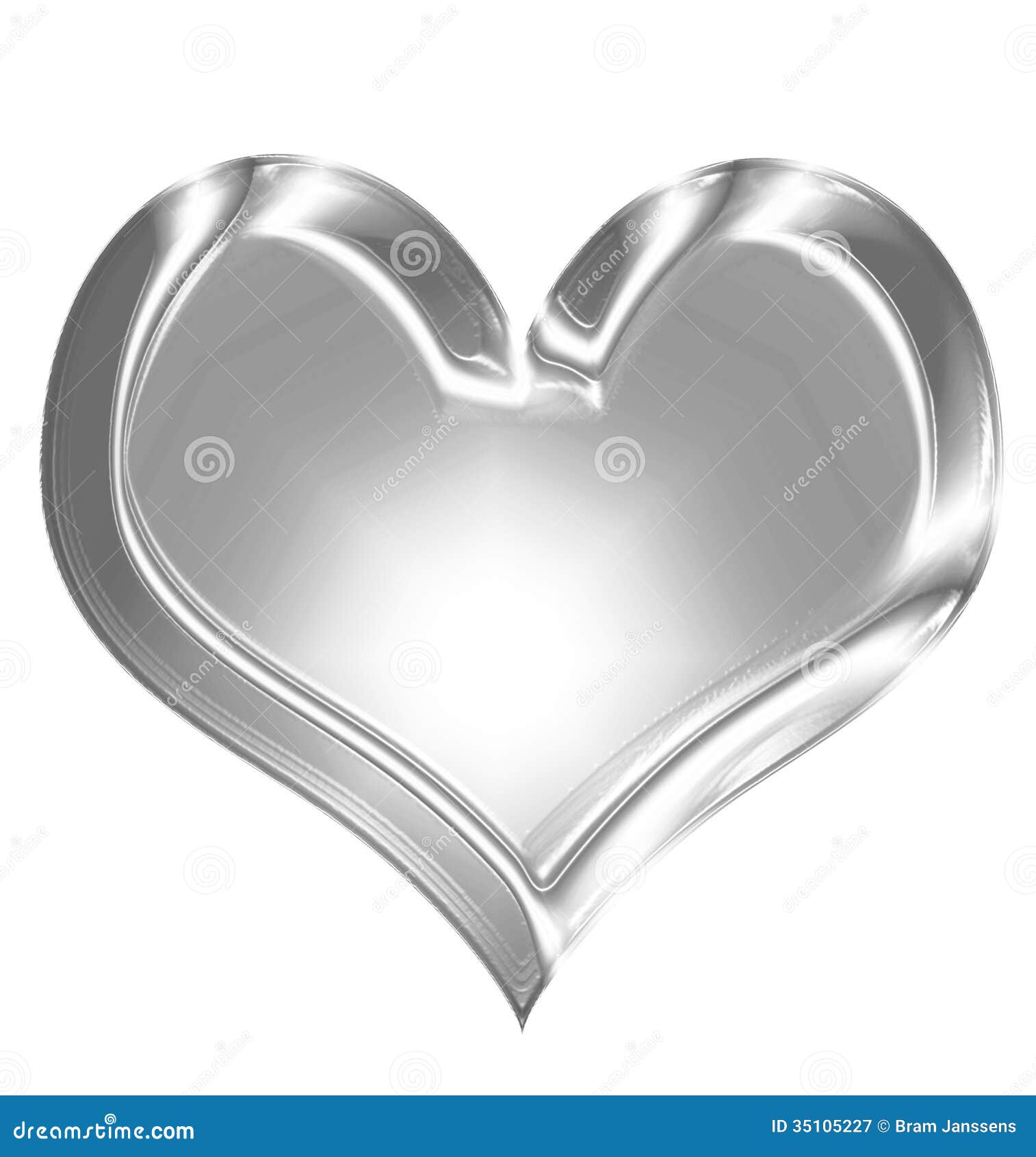 Silver heart stock illustration. Illustration of isolated - 35105227