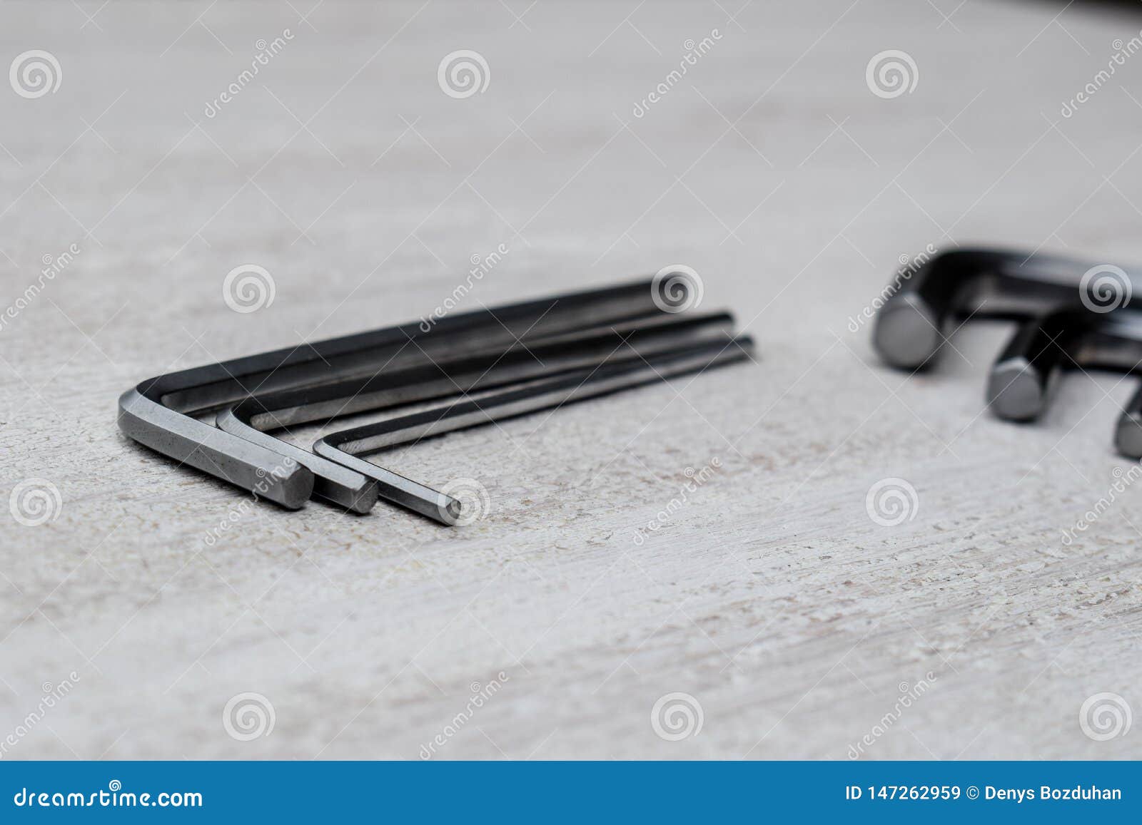 Silver Hex Keys on a White Background Stock Image - Image of equipment ...