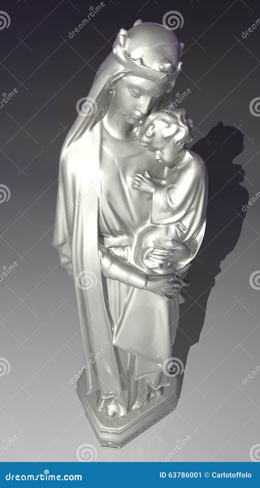 Silver Holy Mary stock illustration. Illustration of christ - 63786001