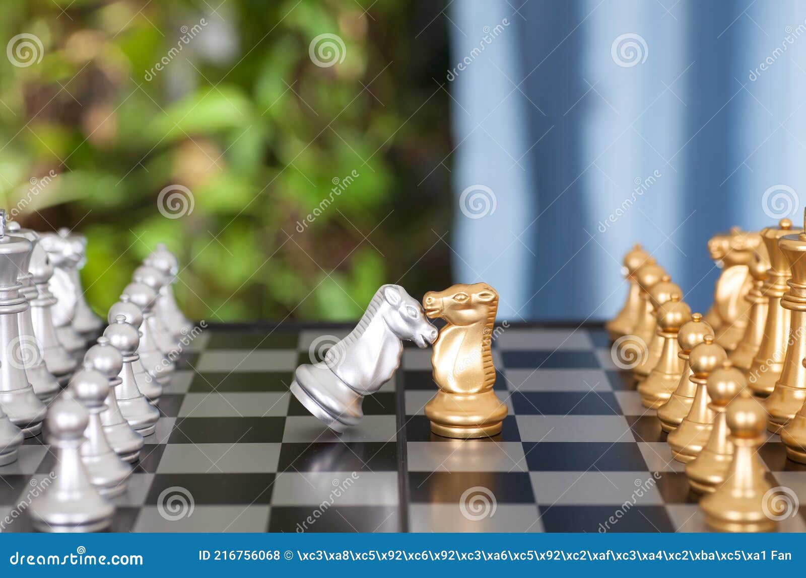 The Silver Horse Chess Piece Surrenders when the Two Sides of the Chess ...