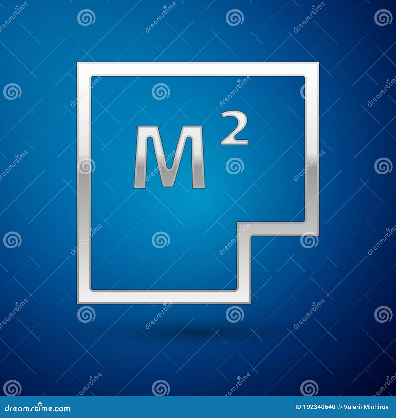 Silver House Plan Icon Isolated on Blue Background. Vector Stock Vector ...