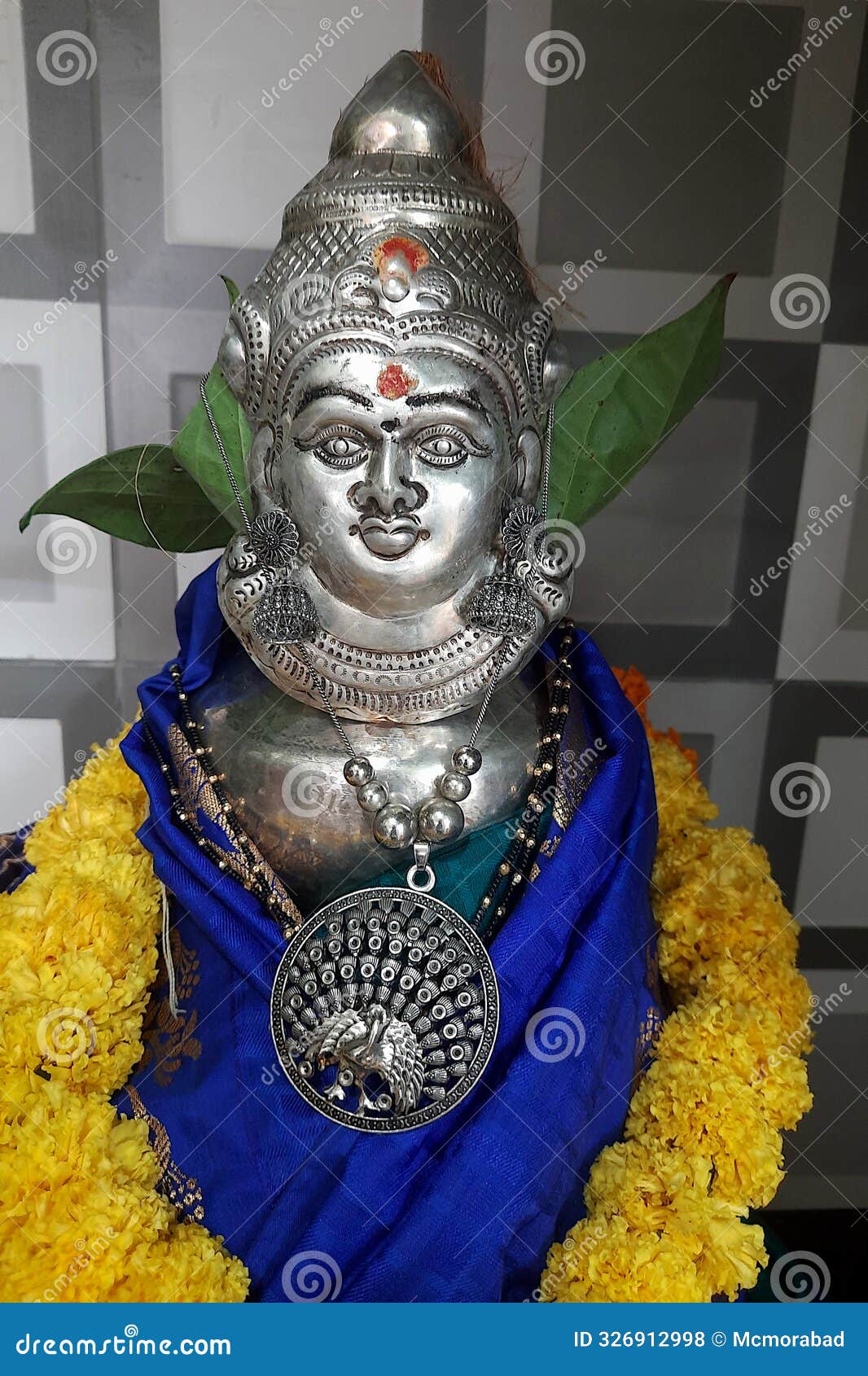 Silver Icon of Devi Mahalakshmi Stock Photo - Image of people, custom ...