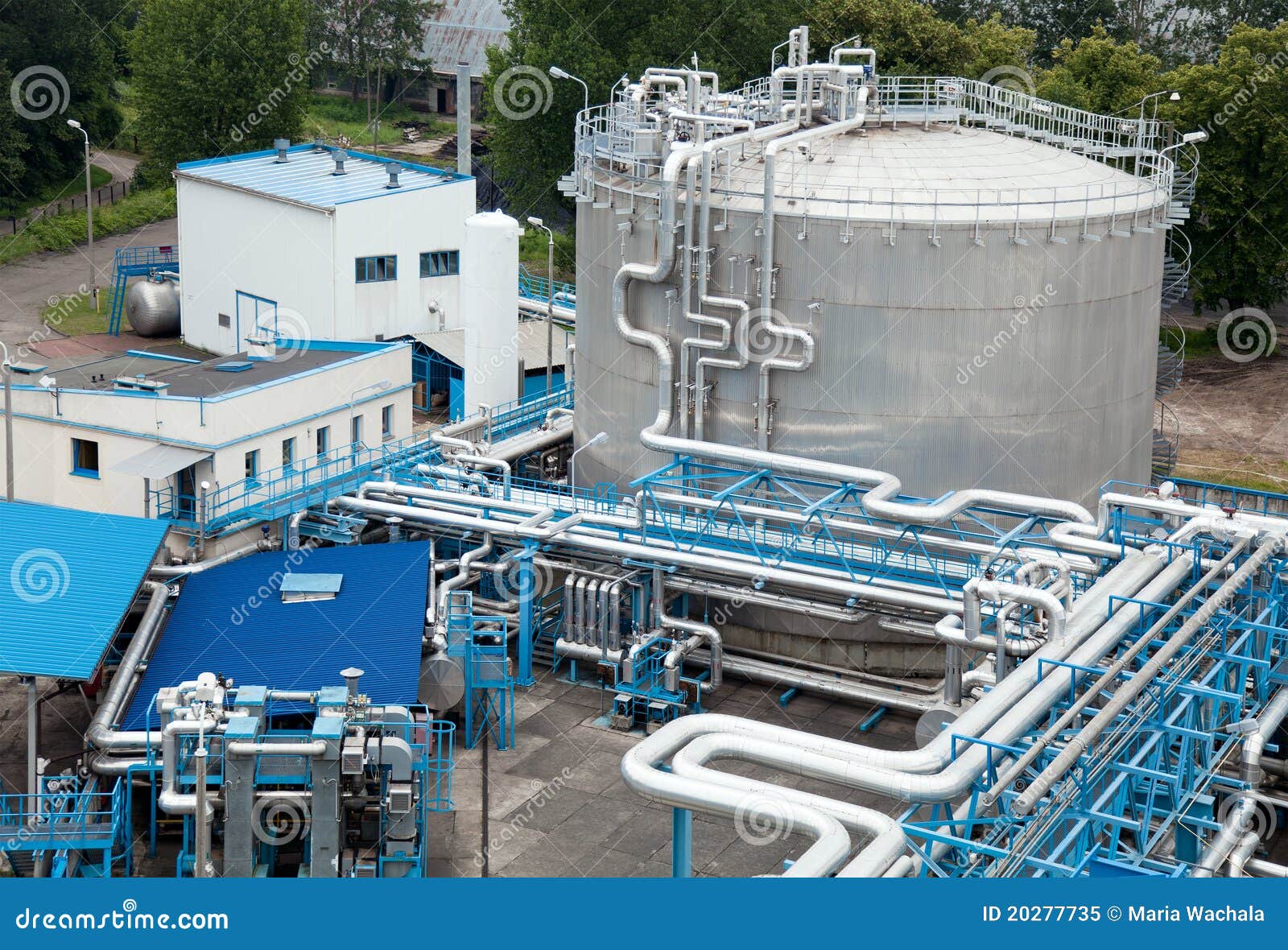 Silver Industrial Oil Container Stock Image - Image of engineering ...
