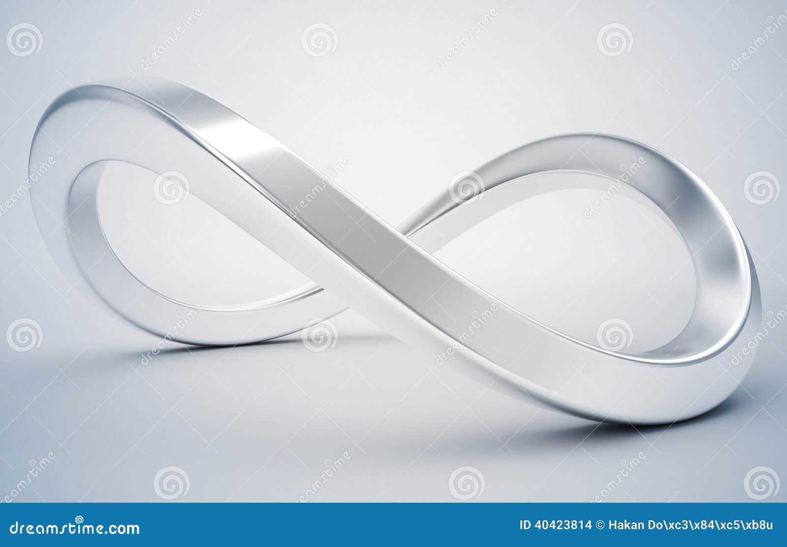 Infinity Symbol Silver On A Coral Color Background Vector Illustration ...