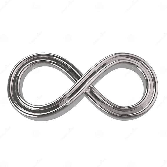 Silver Infinity Symbol stock illustration. Illustration of curve - 48520031
