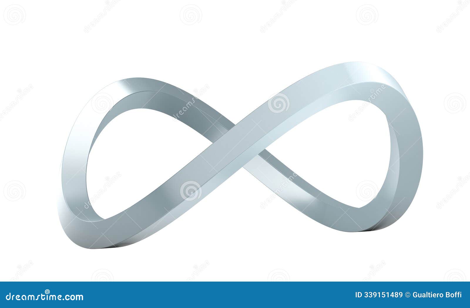 Silver Infinity Symbol Looping On White Background Stock Image ...