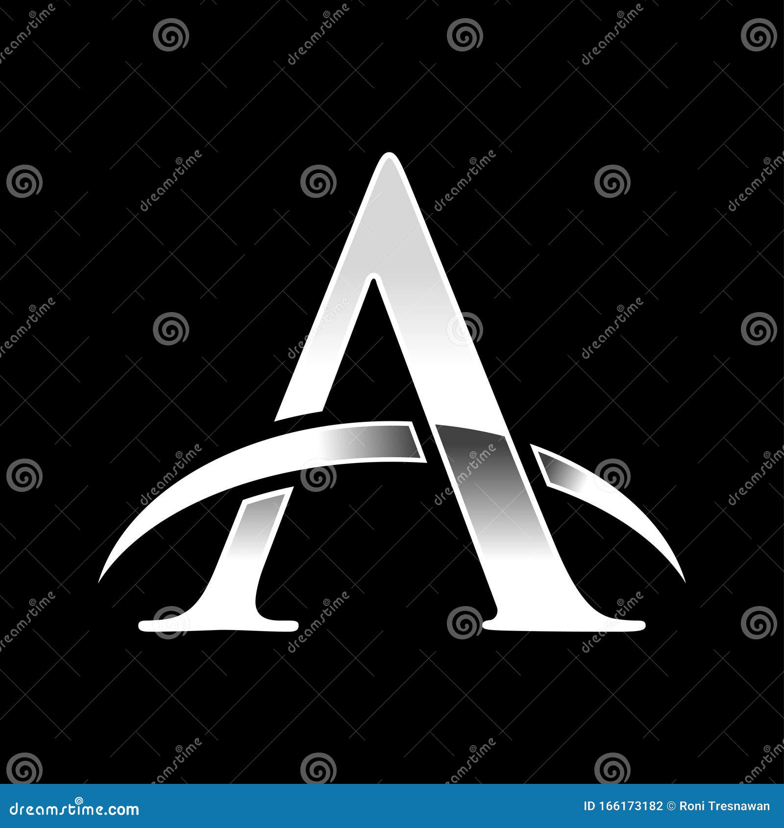 Silver Initial a Lettermark Skyline Horizon Design 向量例证 - 插画 包括有 概念, 例证 ...