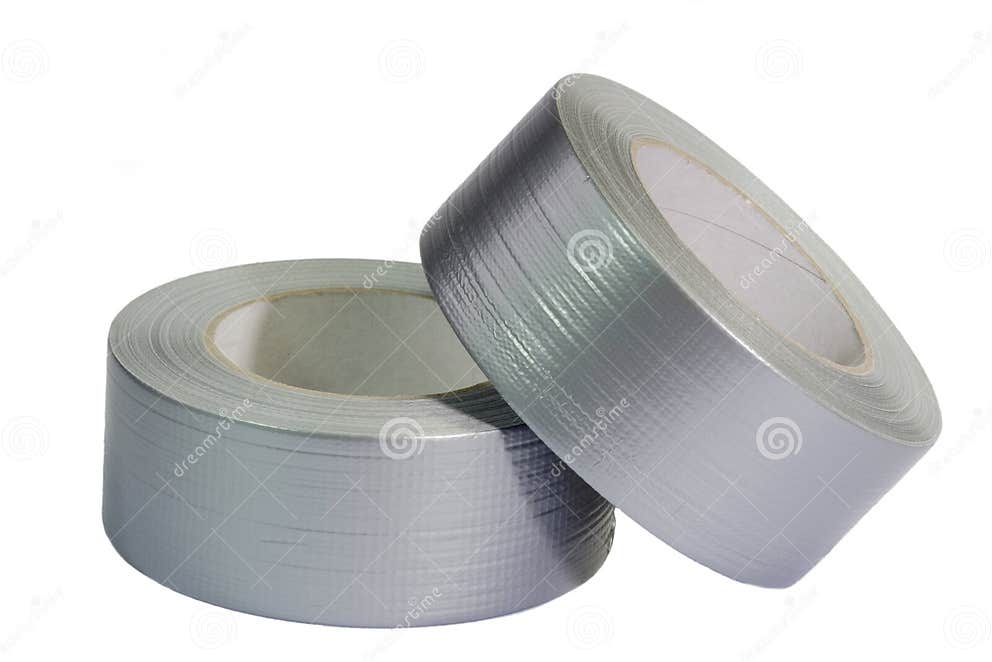 Silver insulating tapes stock photo. Image of tape, electricity - 4955214