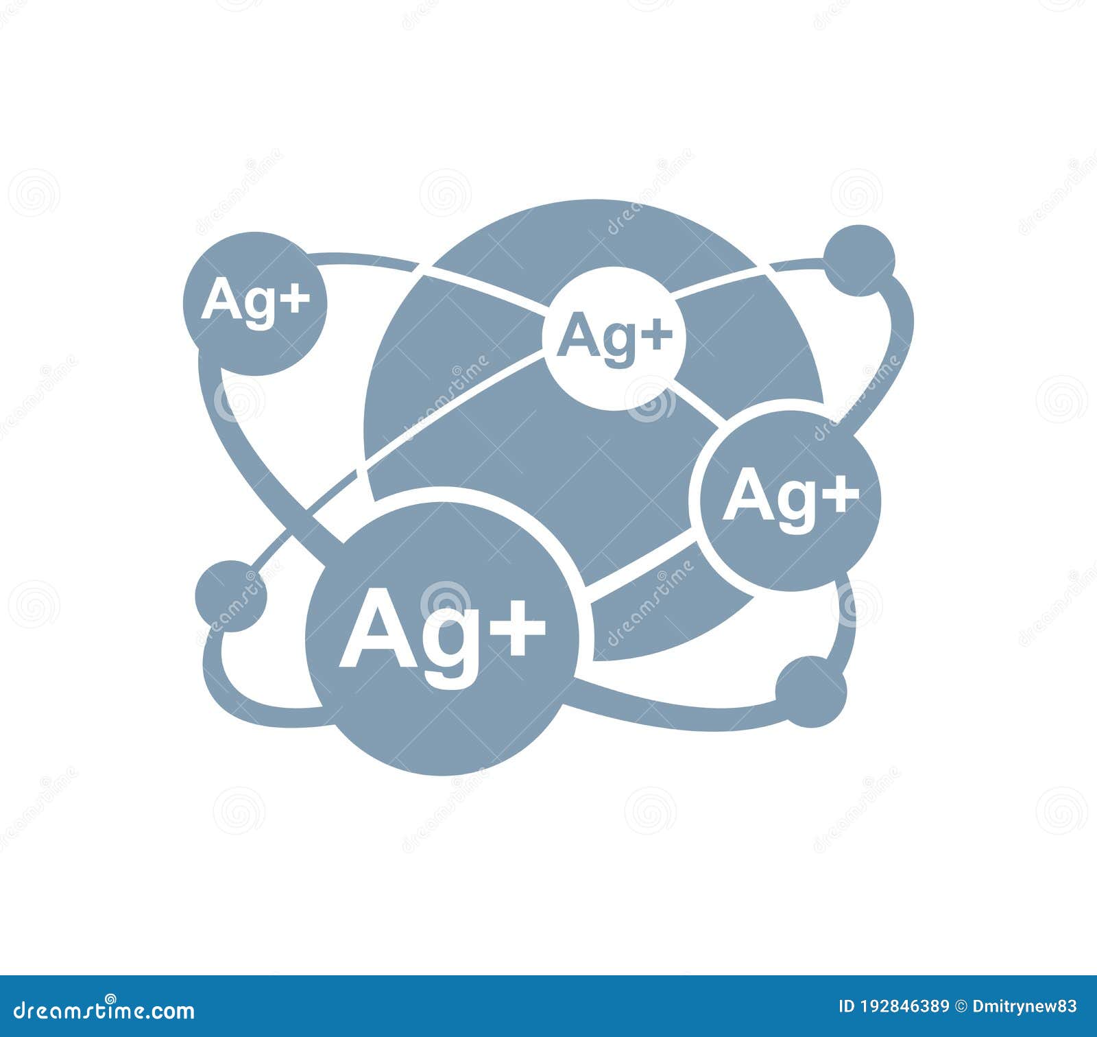 Silver Ions Ag Plus Antibacterial Properties Vector Illustration ...