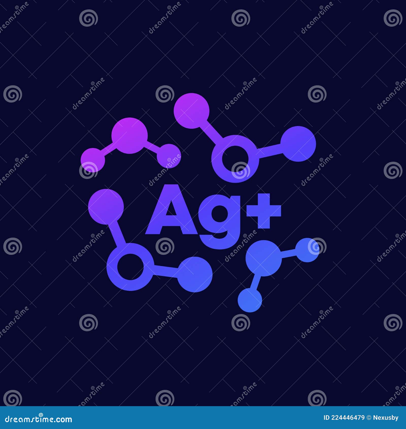 Silver Ions Icon on Dark, Vector Stock Vector - Illustration of design ...
