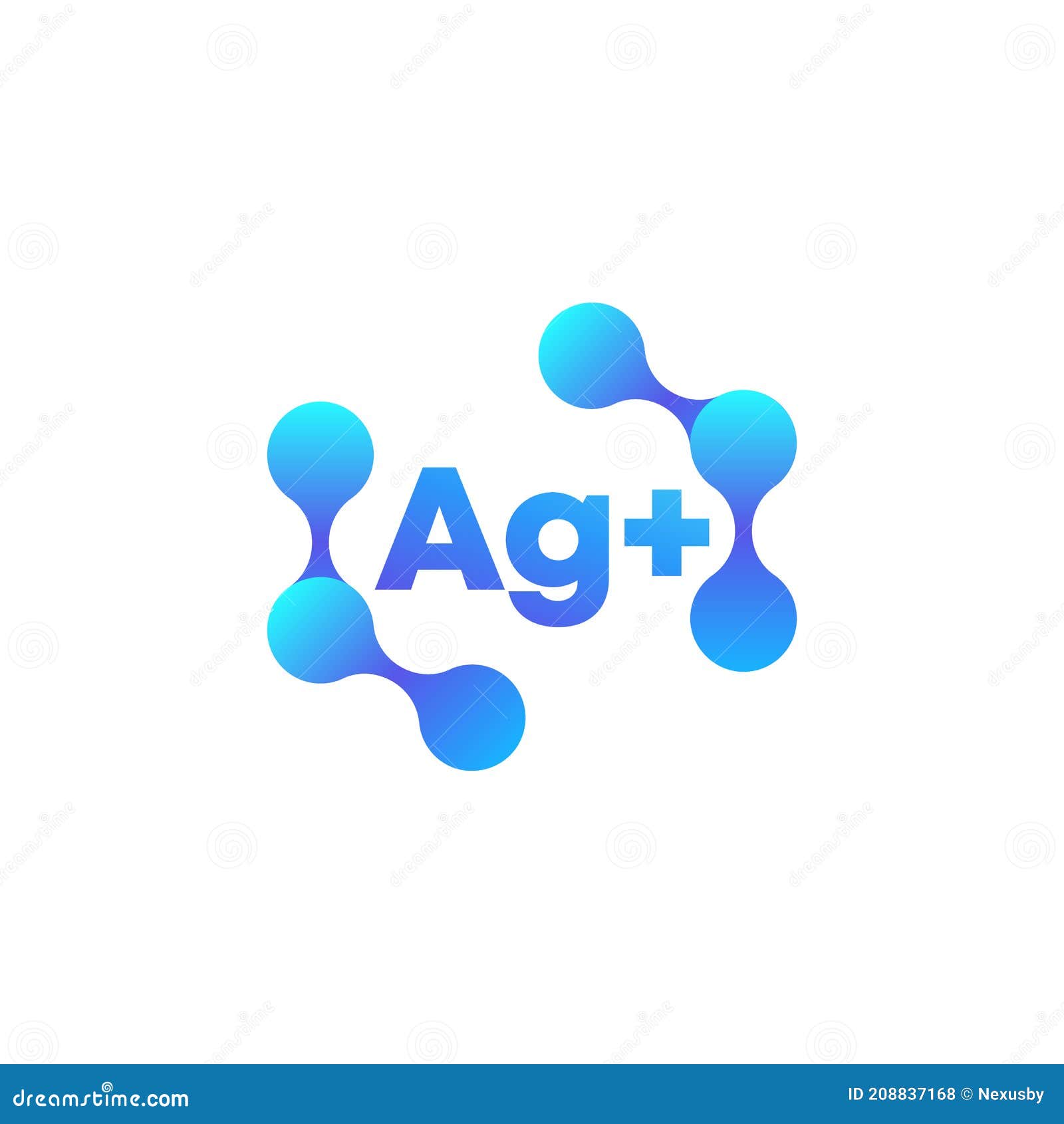 Silver Ions Vector Icon on White Stock Vector - Illustration of ...