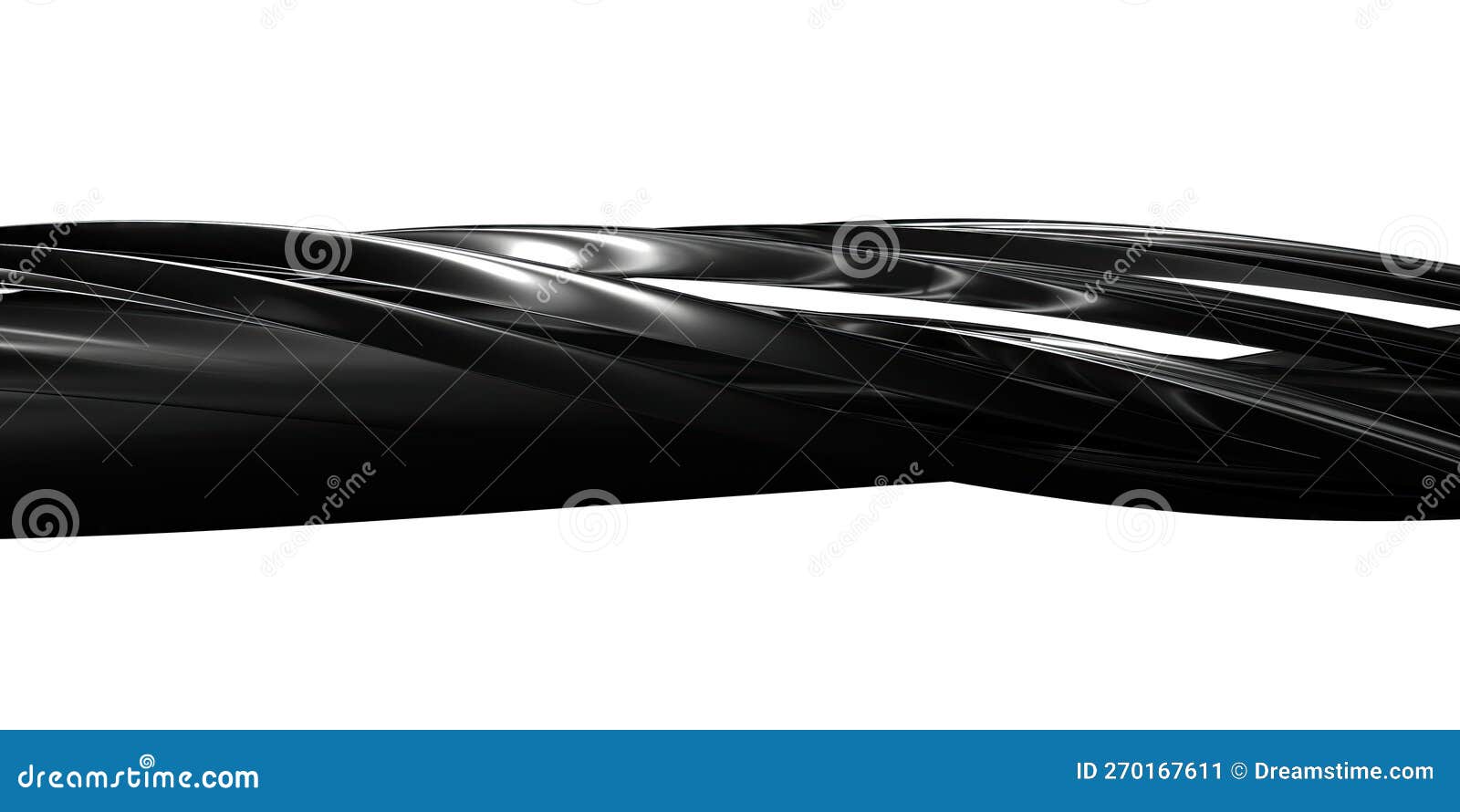 Silver Isolated Twisted Metal Curve Undulating R Isolated Abstract ...