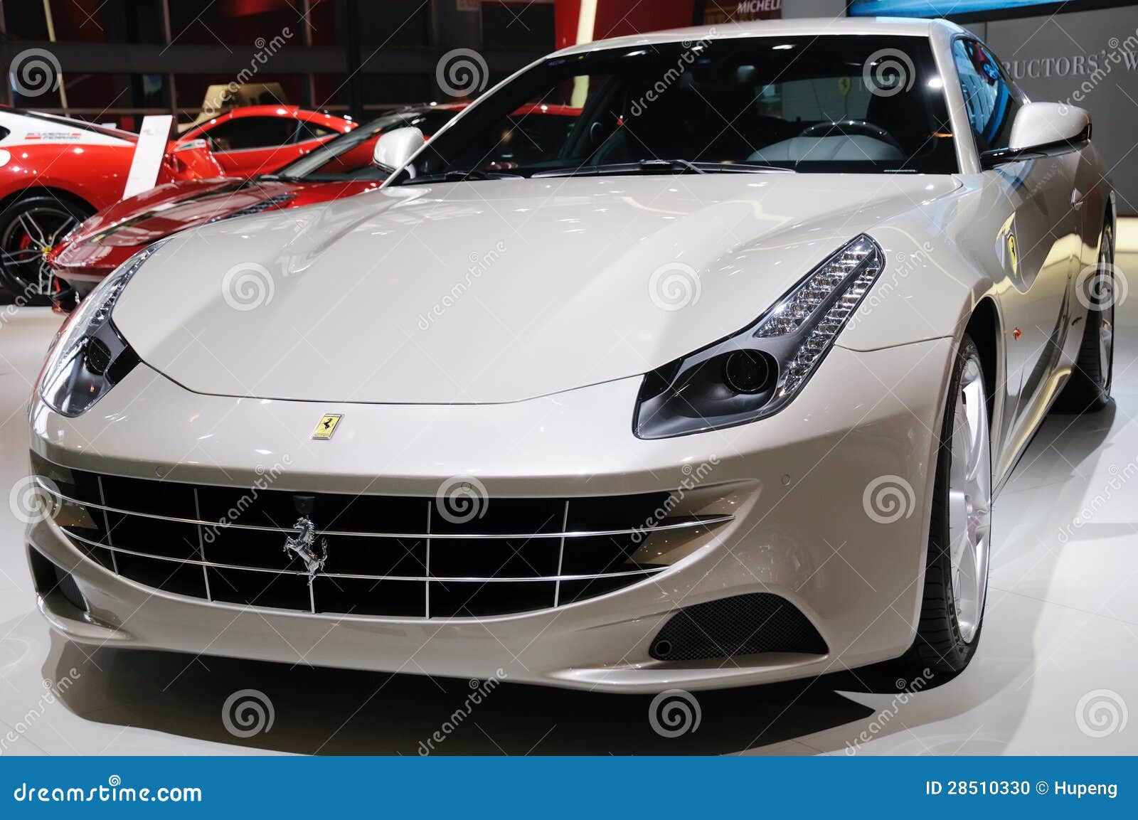 Silver Italy Ferrari ff editorial image. Image of drives - 28510330