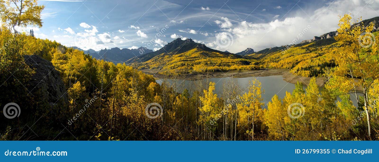 Silver Jack Reservoir Panorama Stock Image - Image of silver, blue ...