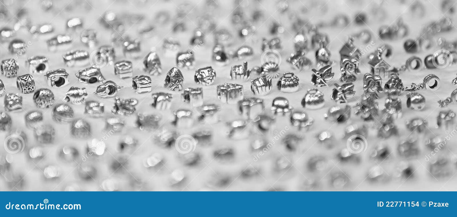 Silver Jewelry on the Counter Stock Photo - Image of jewelry ...