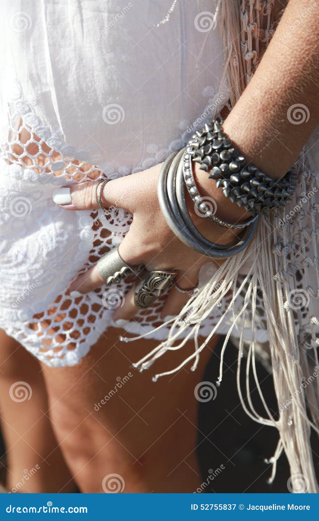 Silver jewels stock image. Image of silver, dress, festival - 52755837
