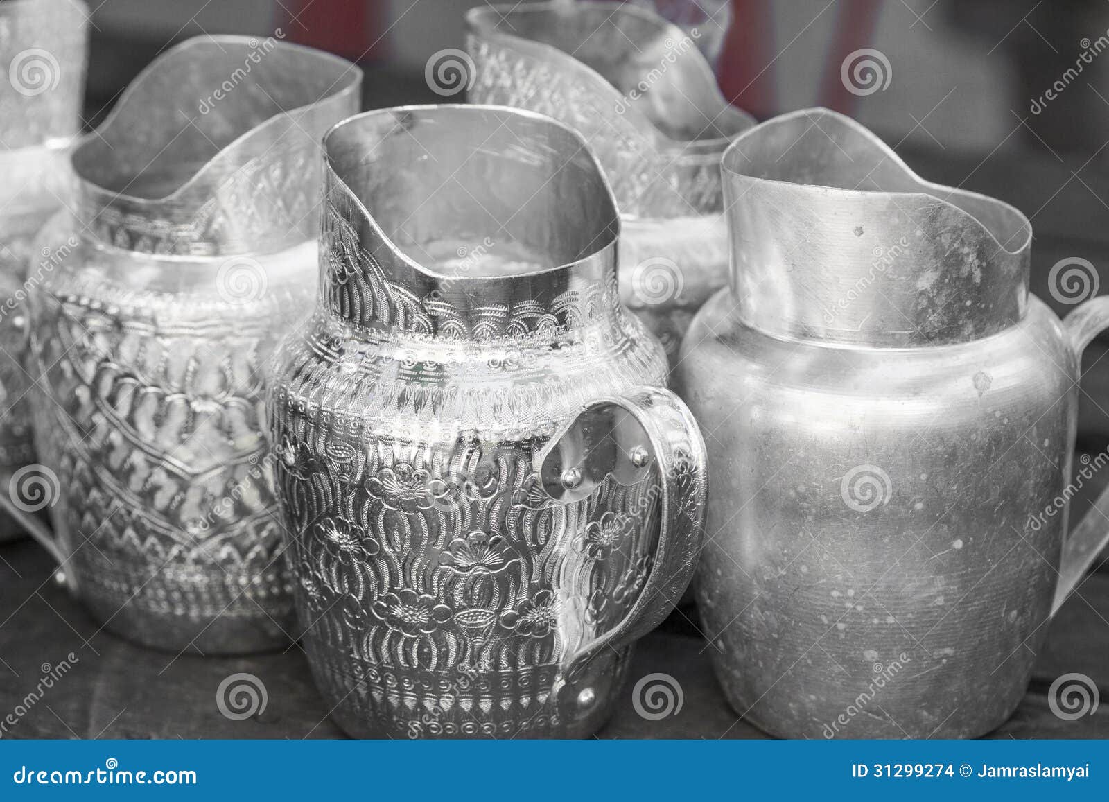 SILVER JUG stock photo. Image of silver, pattern, water - 31299274
