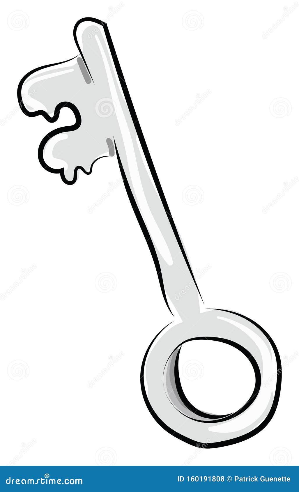 Silver Key, Illustration, Vector Stock Vector - Illustration of gray ...