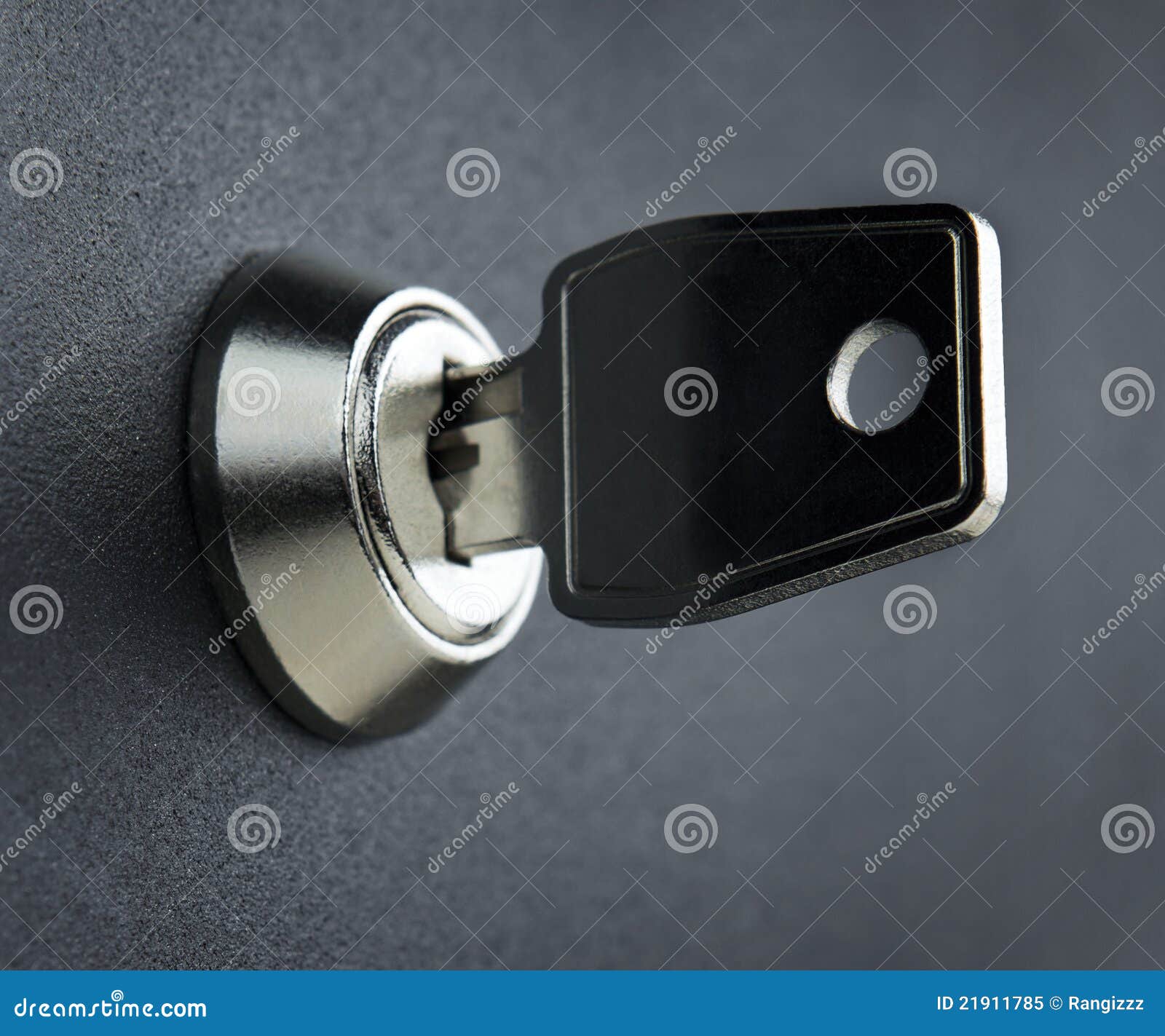 Silver key and lock stock image. Image of case, open - 21911785