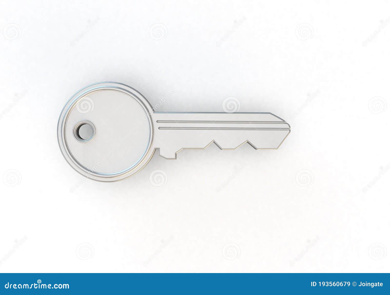 Silver key on white stock illustration. Illustration of secure - 193560679