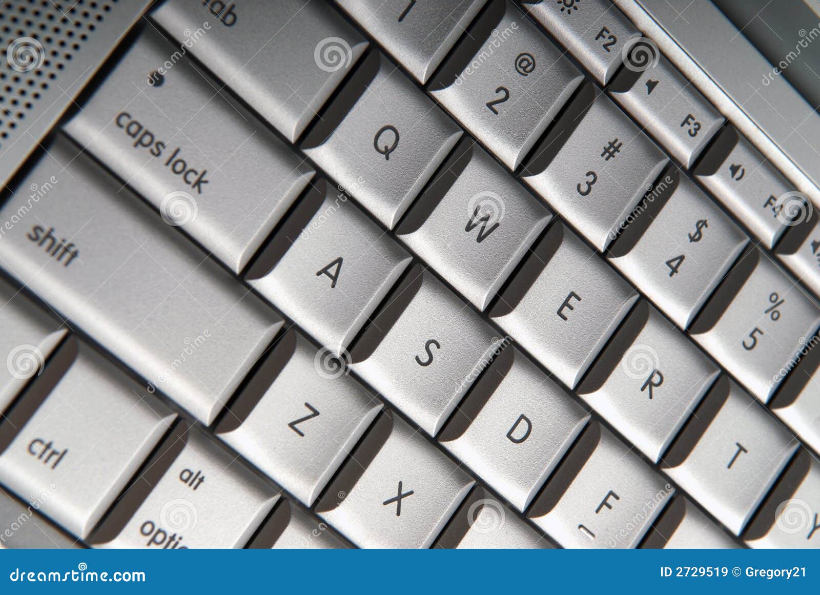 Silver keyboard detail stock image. Image of keyboard - 2729519