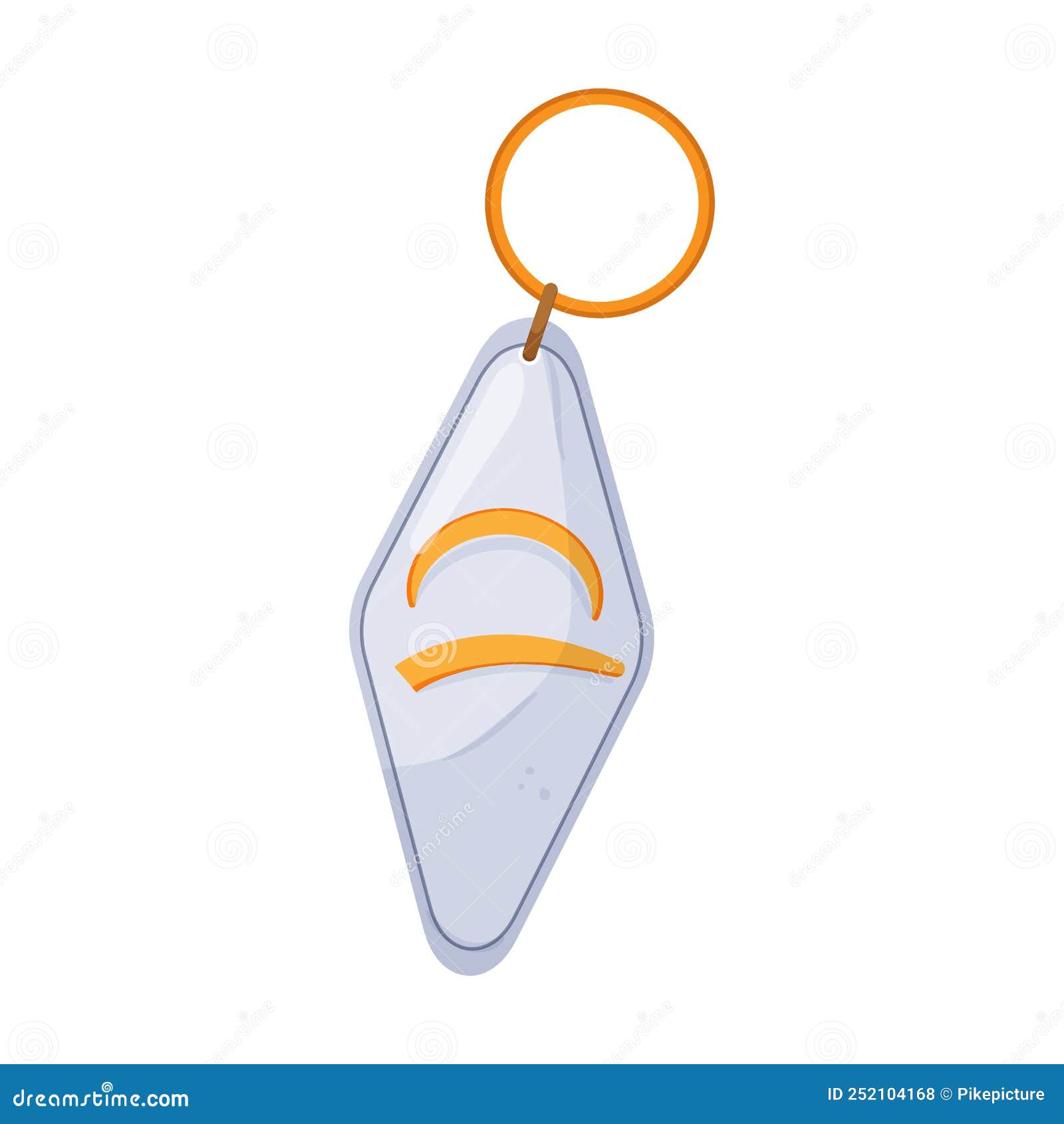 Silver Keychain Key Cartoon Vector Illustration Stock Vector ...