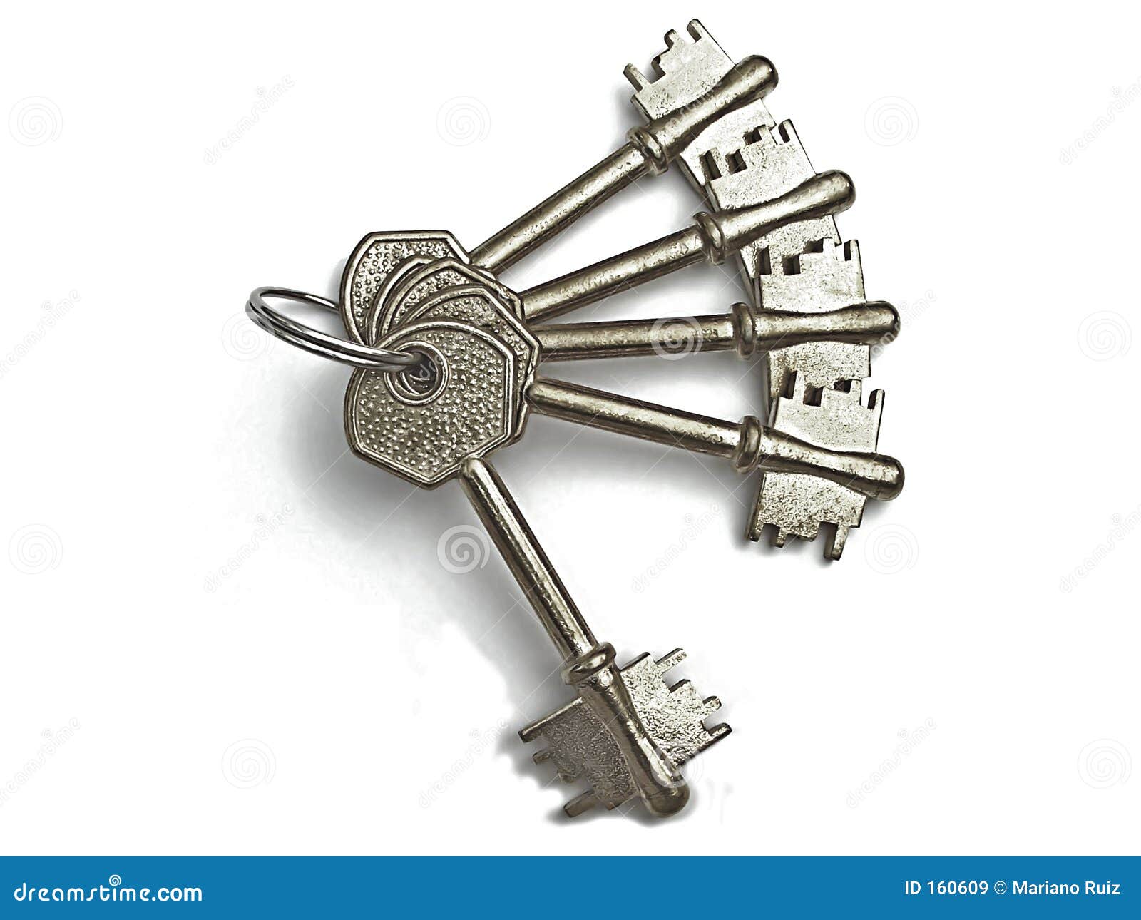 Silver keys stock image. Image of lock, ring, security - 160609