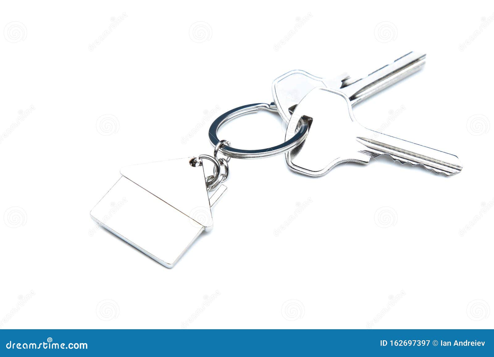 Silver Keys with House Symbol Stock Image - Image of keyring, concept ...