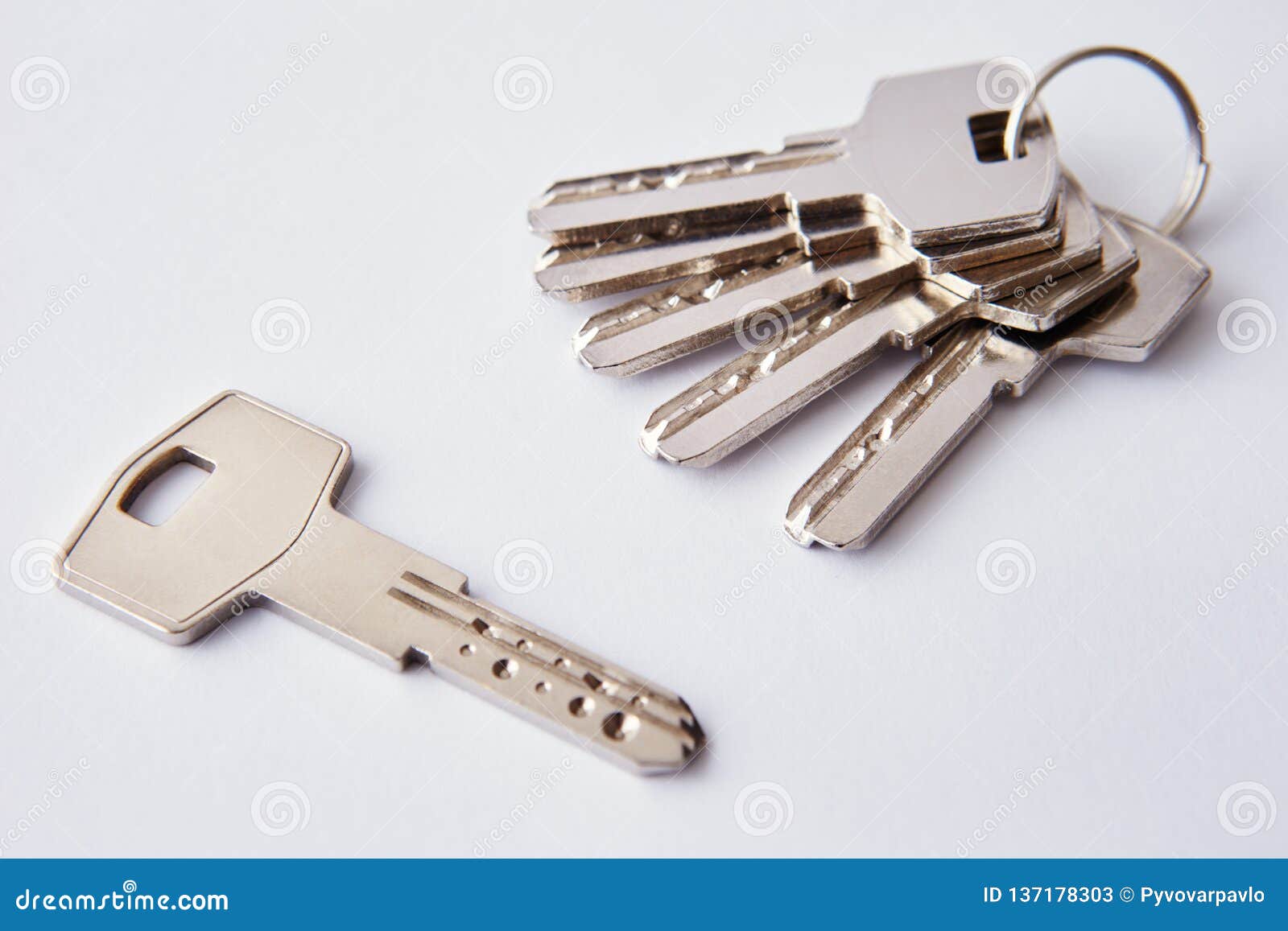 Silver keys stock image. Image of iron, bunch, security - 137178303