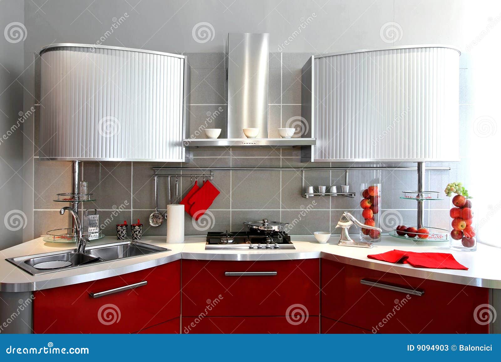 Silver kitchen counter stock image. Image of silver, counter - 9094903