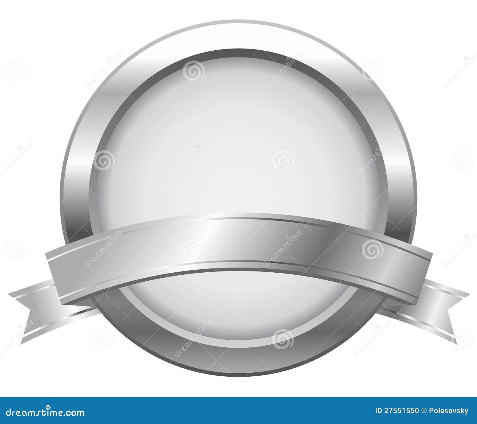 Silver label with ribbon stock vector. Illustration of flag - 27551550