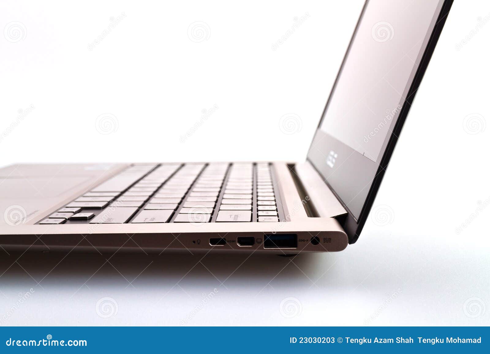 Silver Laptop stock image. Image of laptop, electronic - 23030203