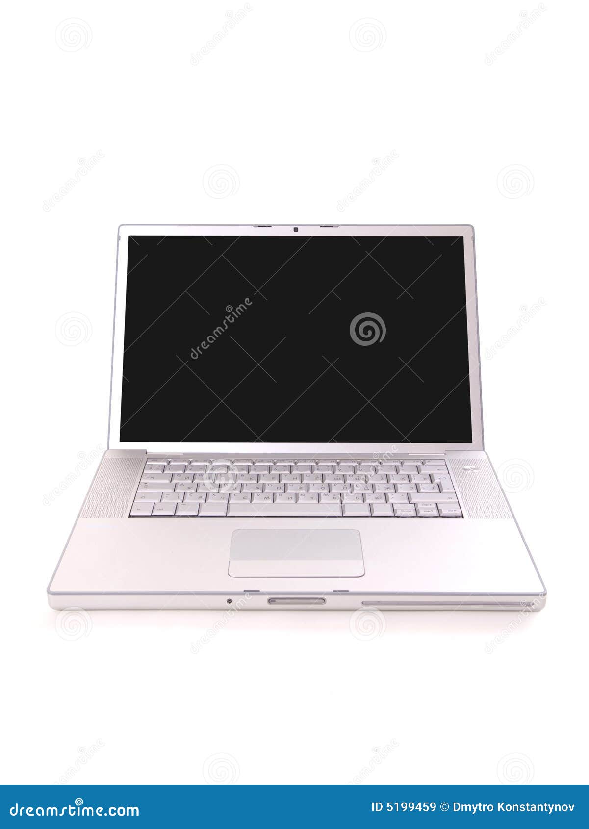 Silver laptop stock image. Image of keyboard, information - 5199459