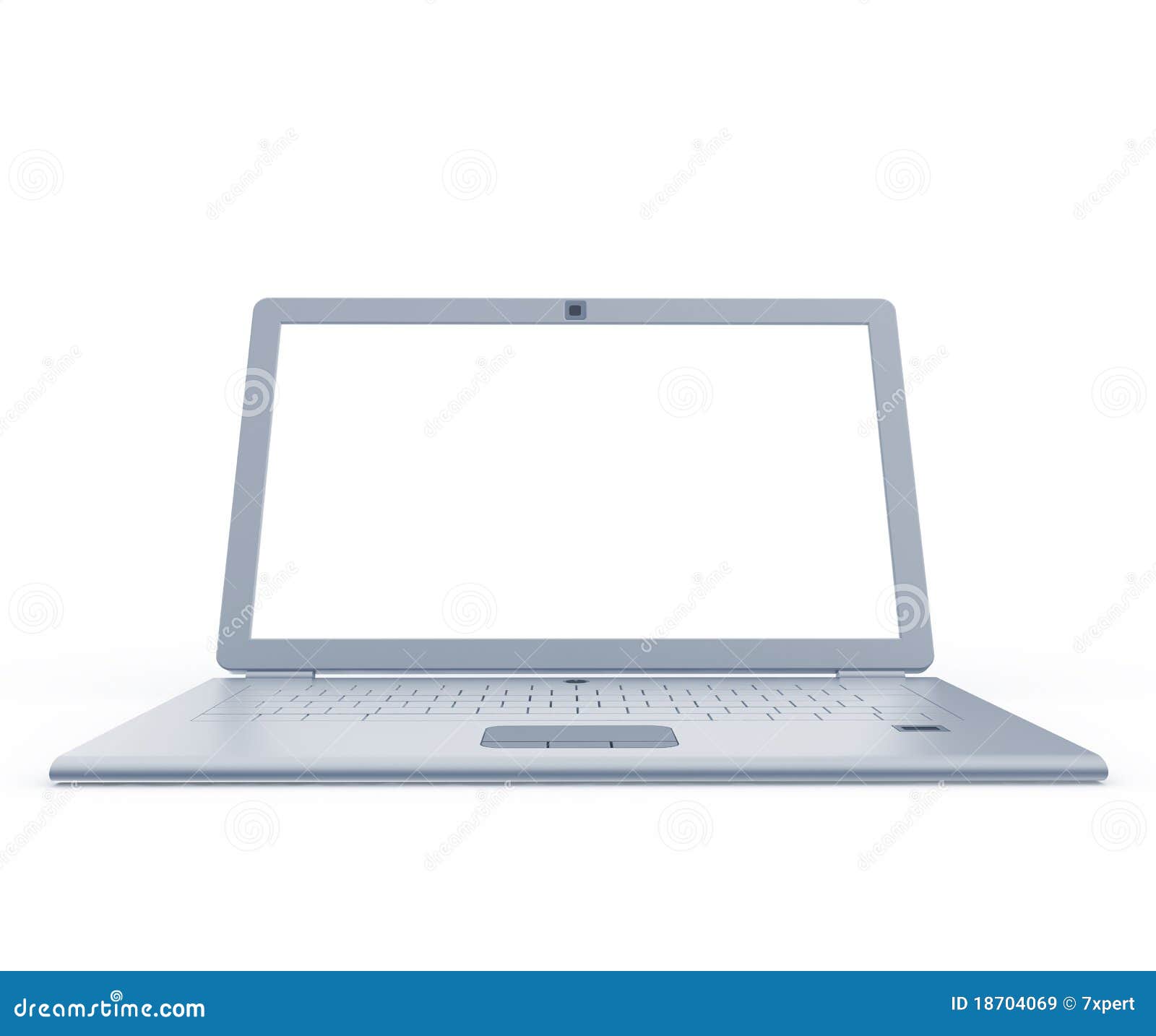 Laptop Front View. Laptop With Shadow Isolated On White Background ...