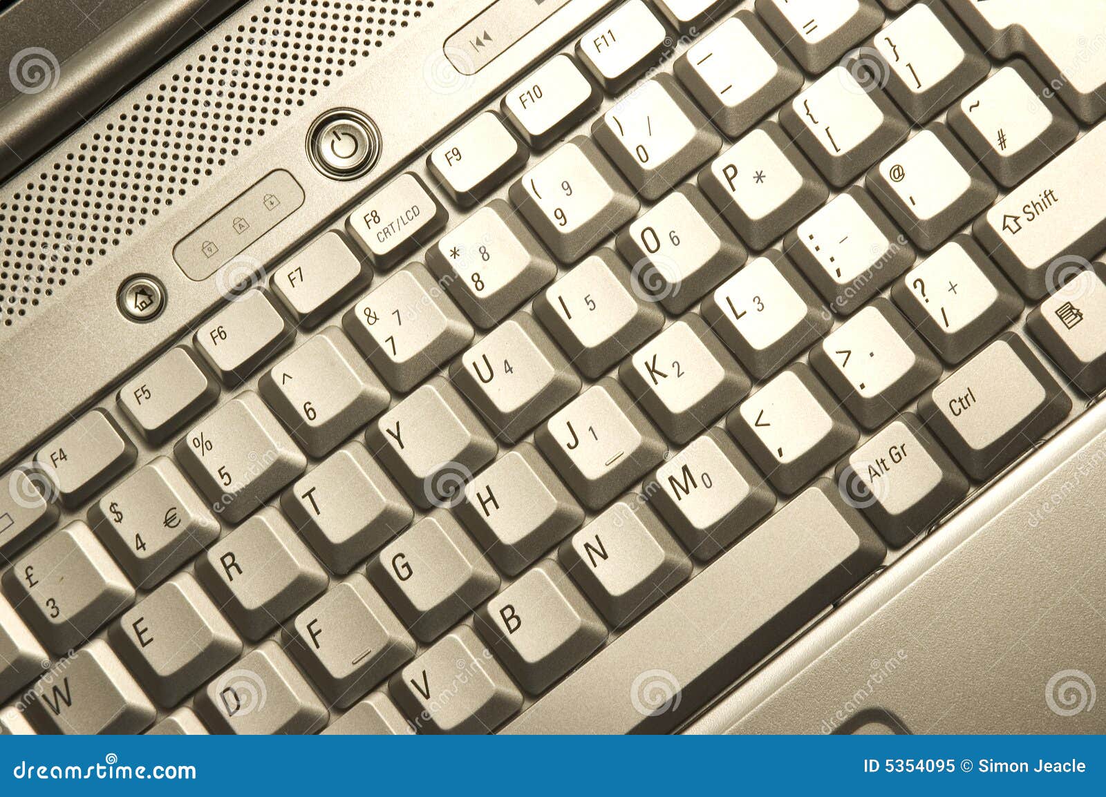 Silver Laptop Keyboard Picture. Image: 5354095
