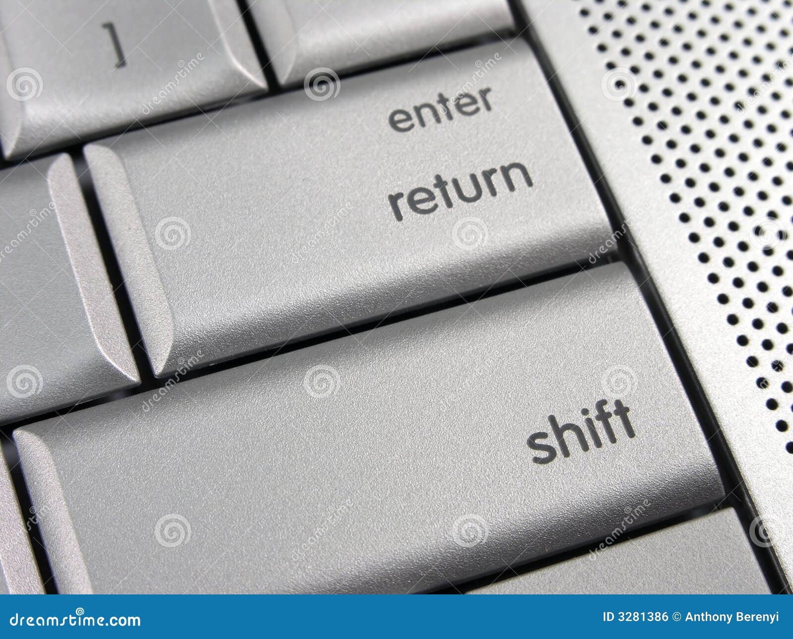 Silver Laptop Return Shift Key Picture. Image: 3281386