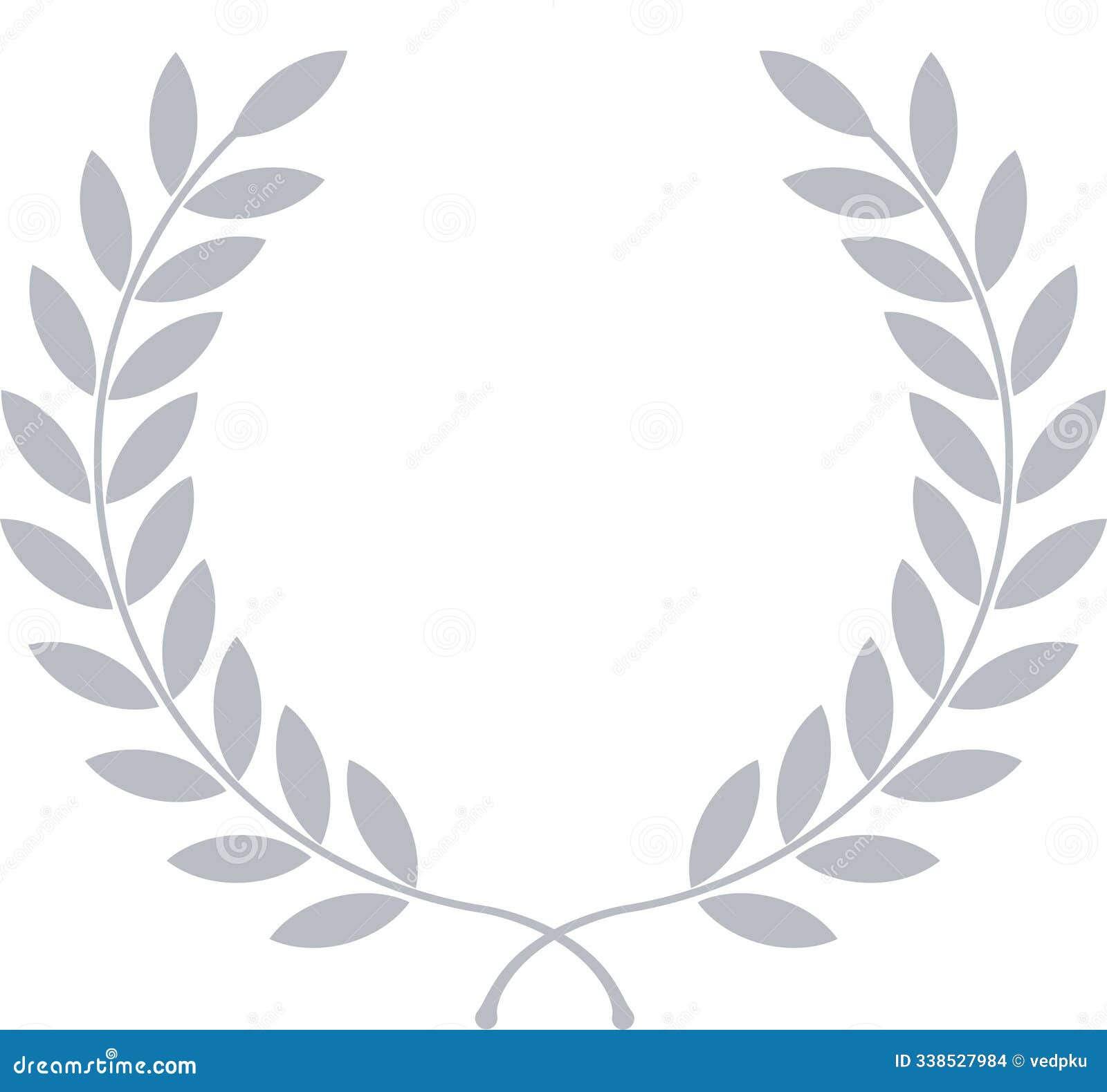 Silver Laurel Leaves Round, Silver Laurel Rank, Silver Circular Laurel ...