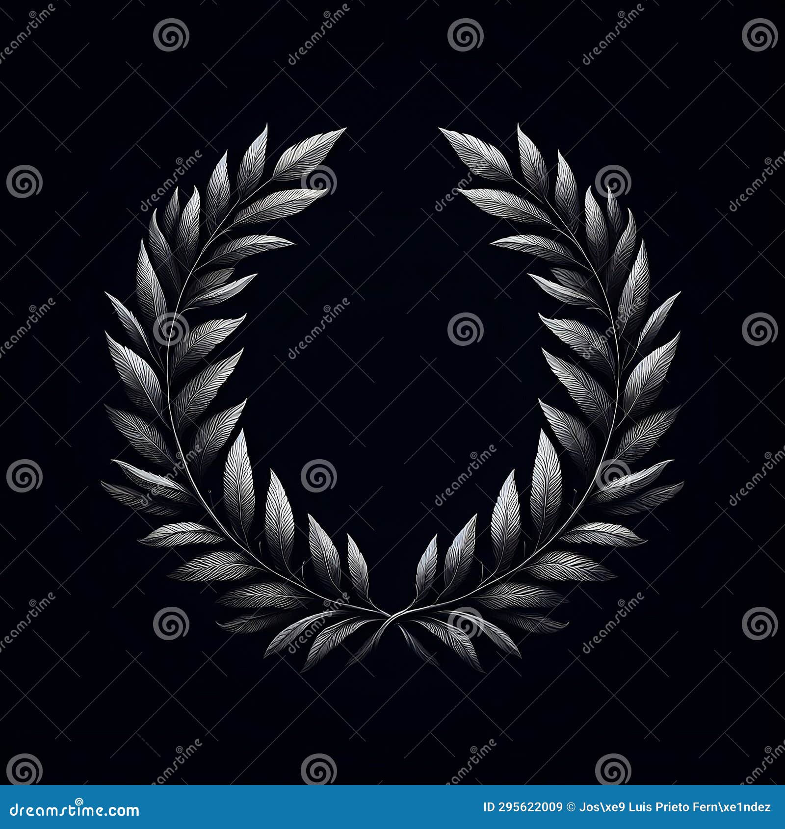 Silver Laurel Wreath Silhouette Icon Set. Chaplet Award Best Champion ...