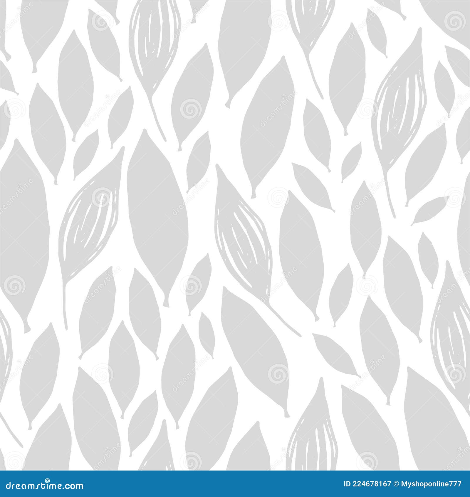 Silver Leaf Seamless Pattern Wallpaper Stock Illustration ...