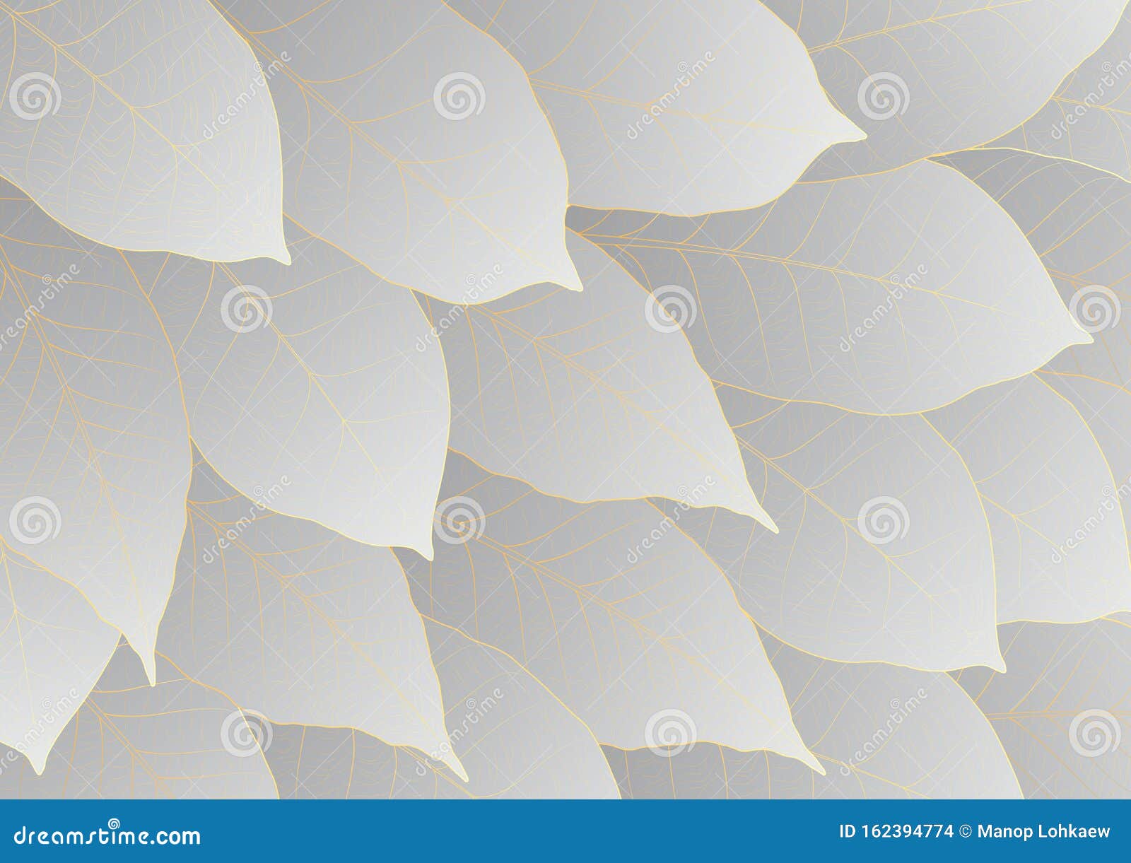 Silver Leaves Texture Abstract Background Stock Vector - Illustration ...