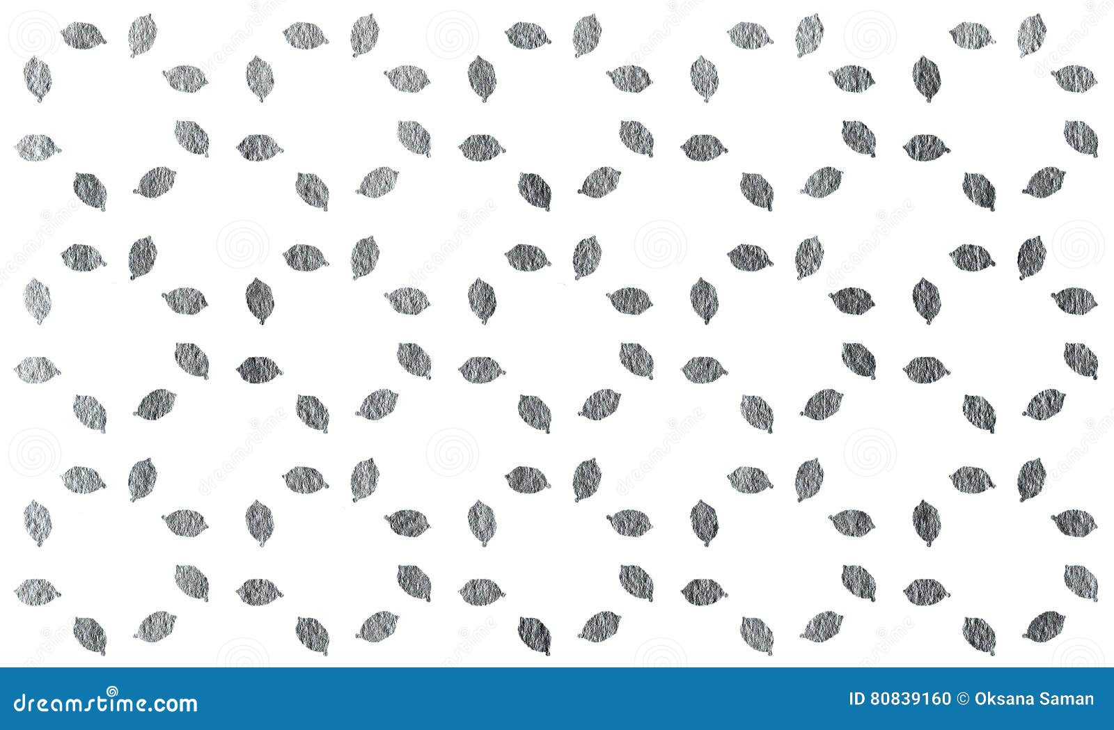 Silver Leaves on White Background. Stock Illustration - Illustration of ...