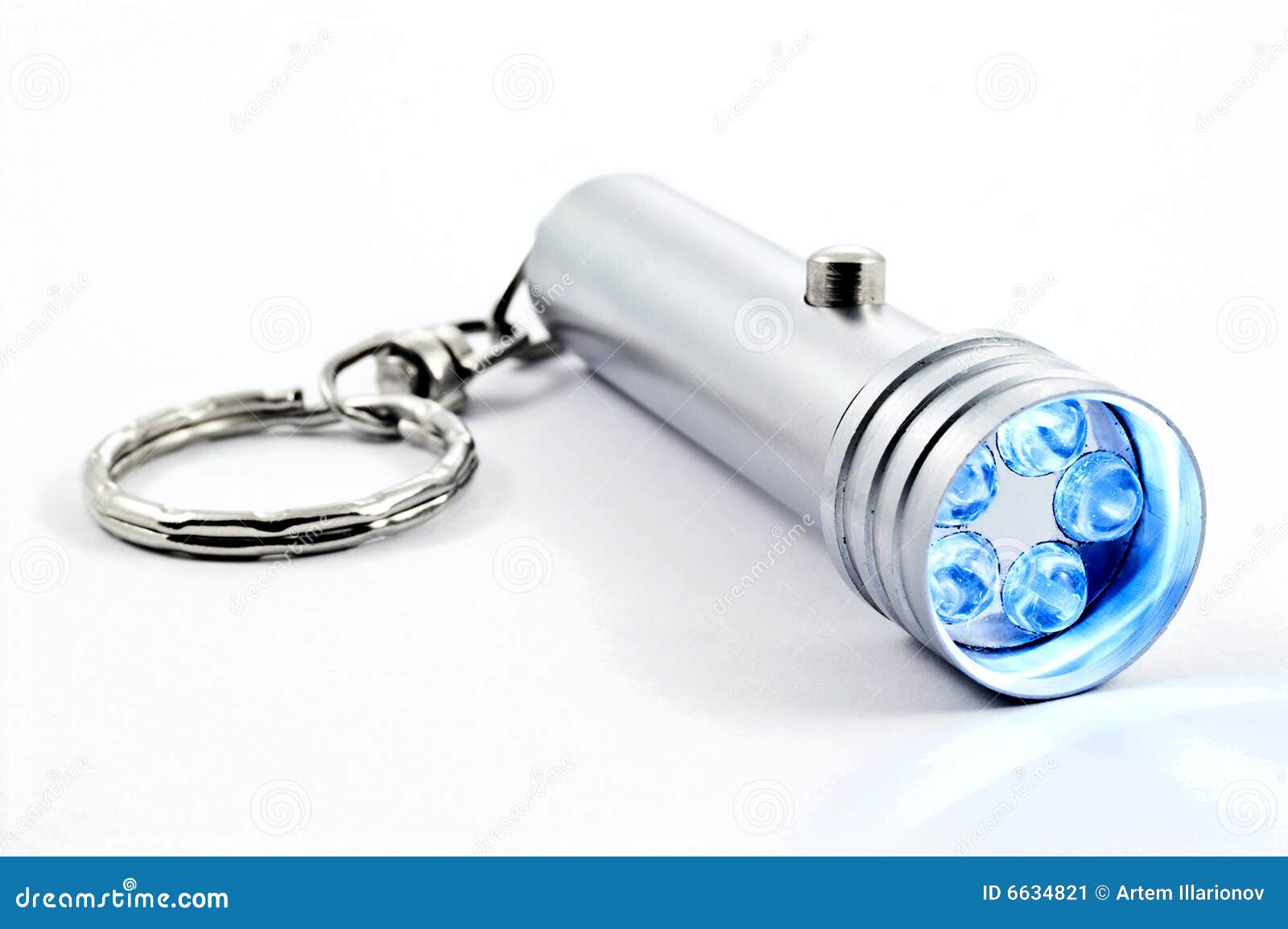 Silver led flashlight stock image. Image of light, diode - 6634821