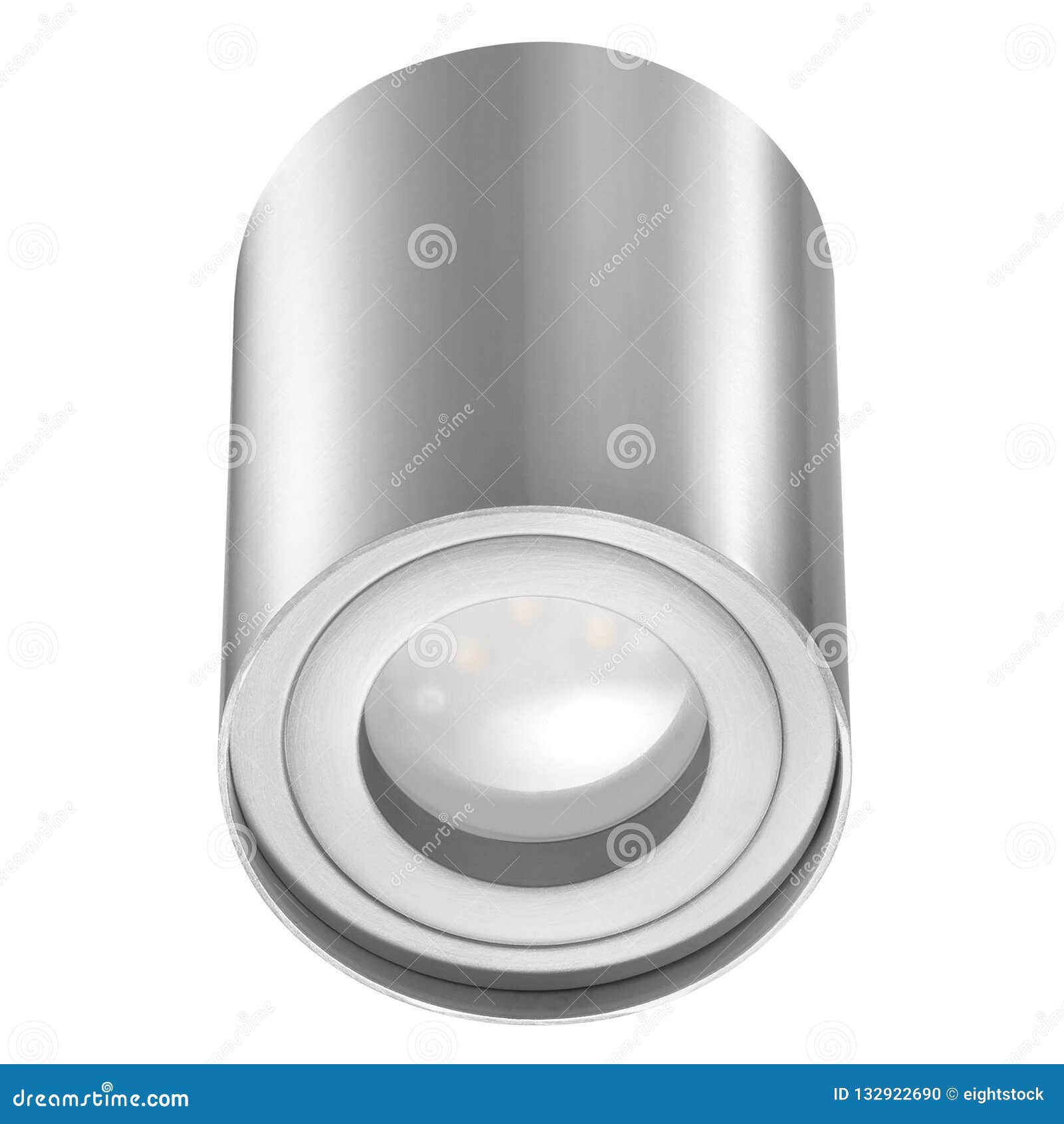 LED Light Tube Reflector Isolated on White Background Stock Photo ...