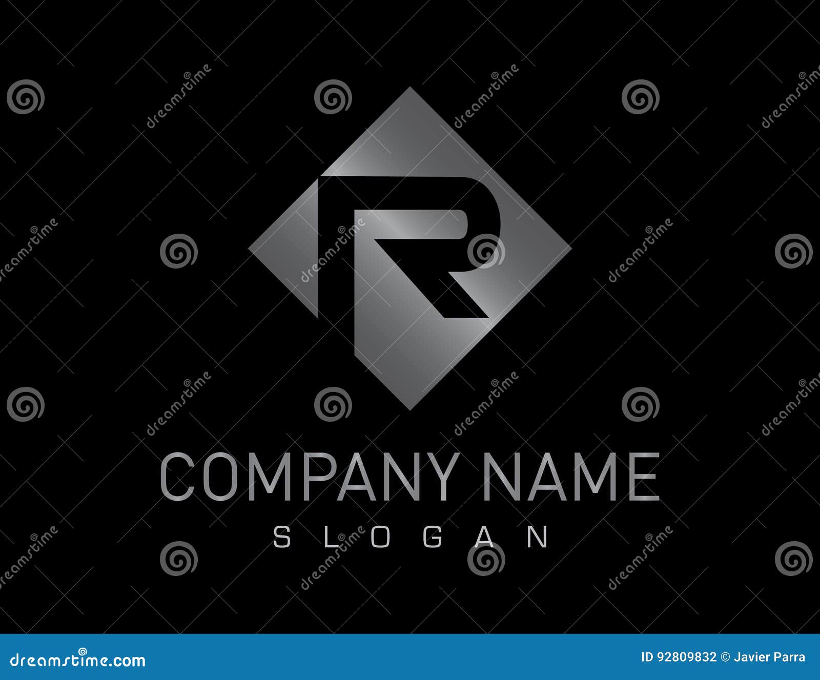 Silver letter R logo stock illustration. Illustration of building ...