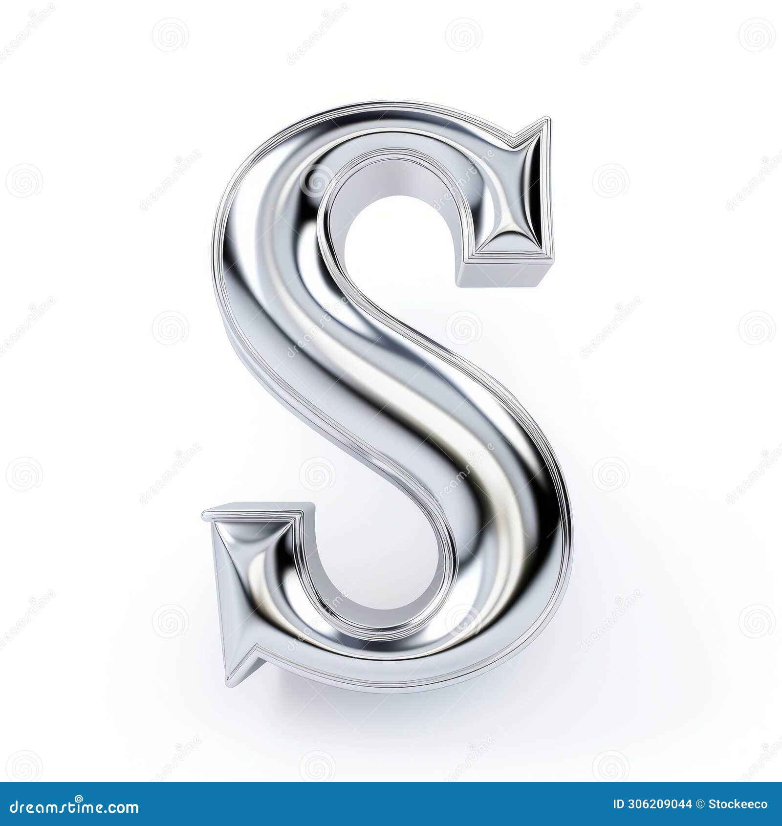Symbolic Silver Letter S on White Background - Website Design Stock ...