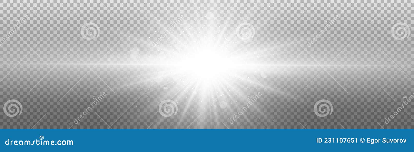 Silver Light on Transparent Background. Glowing Light Effect. White ...