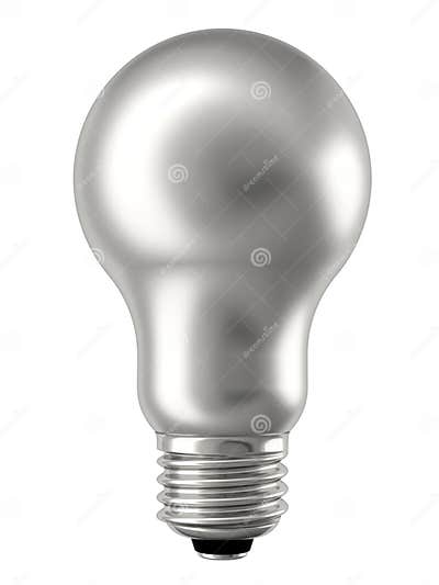 Silver Lightbulb Isolated on White Stock Photo - Image of lightbulb ...