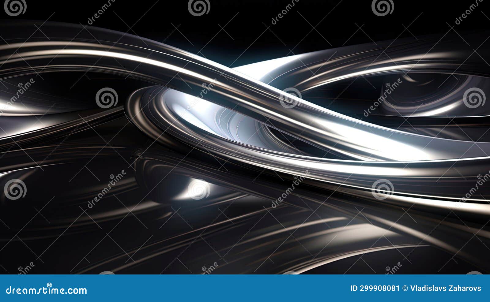 Silver Lines Bending in Space Stock Illustration - Illustration of ...